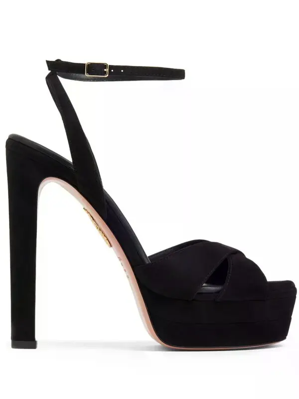 AQUAZZURA 130mm Suede Platform Sandals