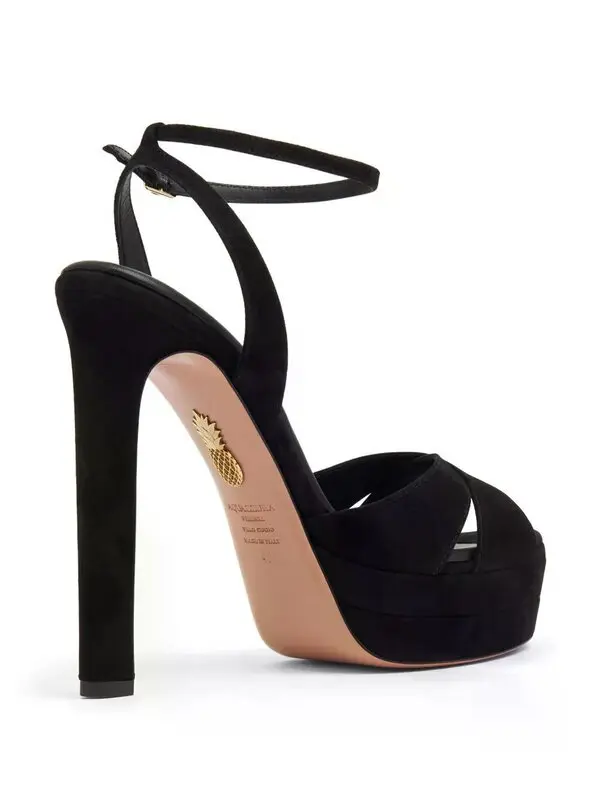 AQUAZZURA 130mm Suede Platform Sandals