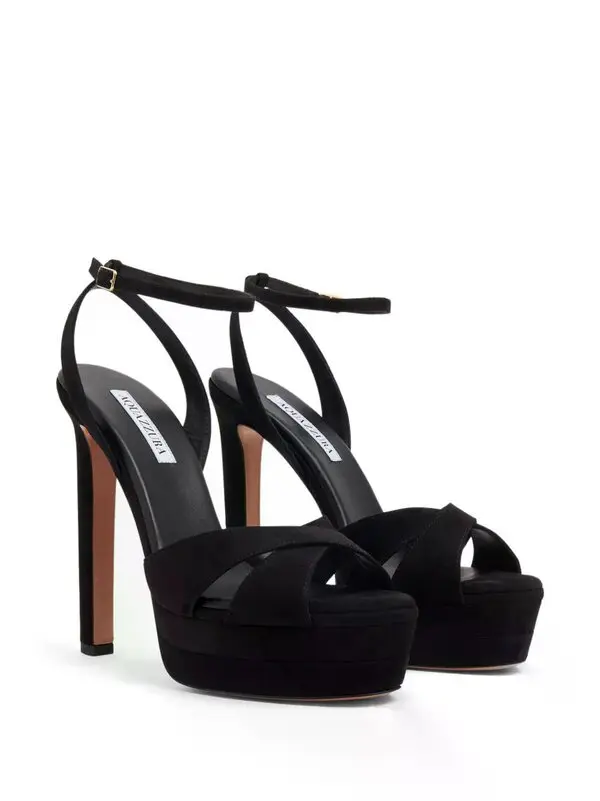 AQUAZZURA 130mm Suede Platform Sandals
