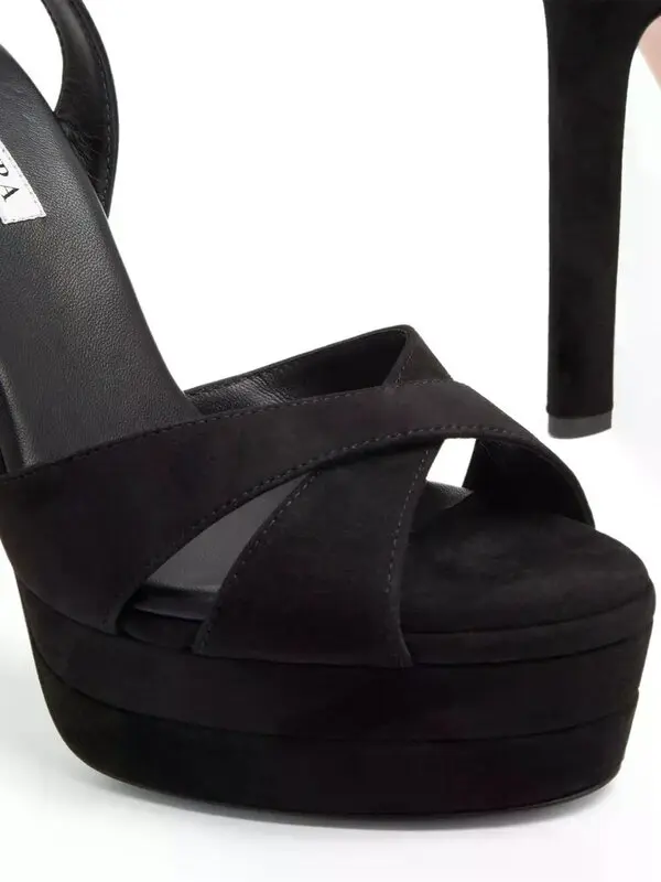AQUAZZURA 130mm Suede Platform Sandals