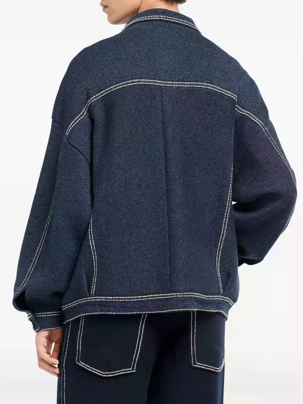 BARRIE Oversized Denim Jacket - Blue