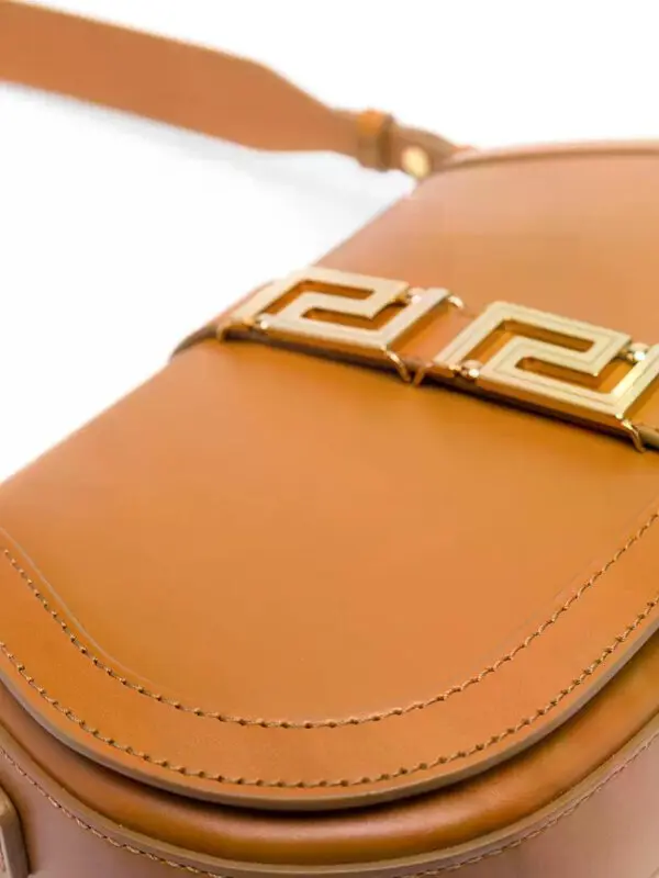 Versace Greca Goddess Leather Shoulder Bag