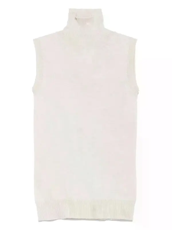 Sportmax Virgin Wool Tank Top - Neutrals