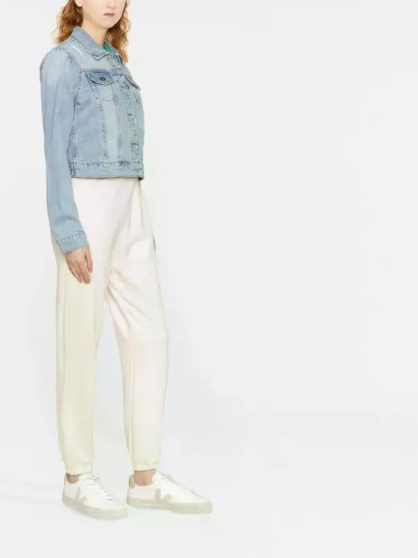 Dkny Ripped-detailing Cropped Denim Jacket