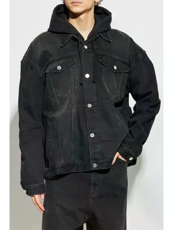 Vetements Hooded Denim Jacket