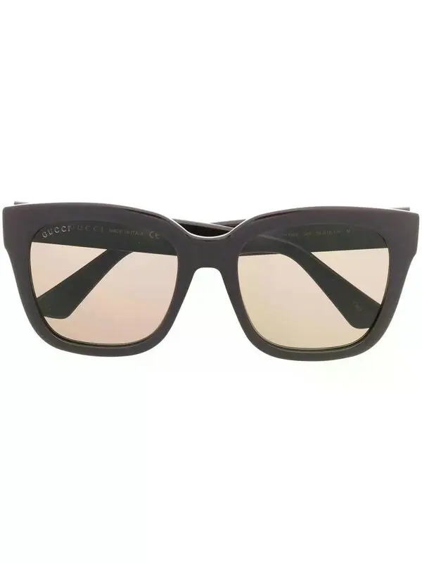 Gucci Rectangle-frame Sunglasses - Brown