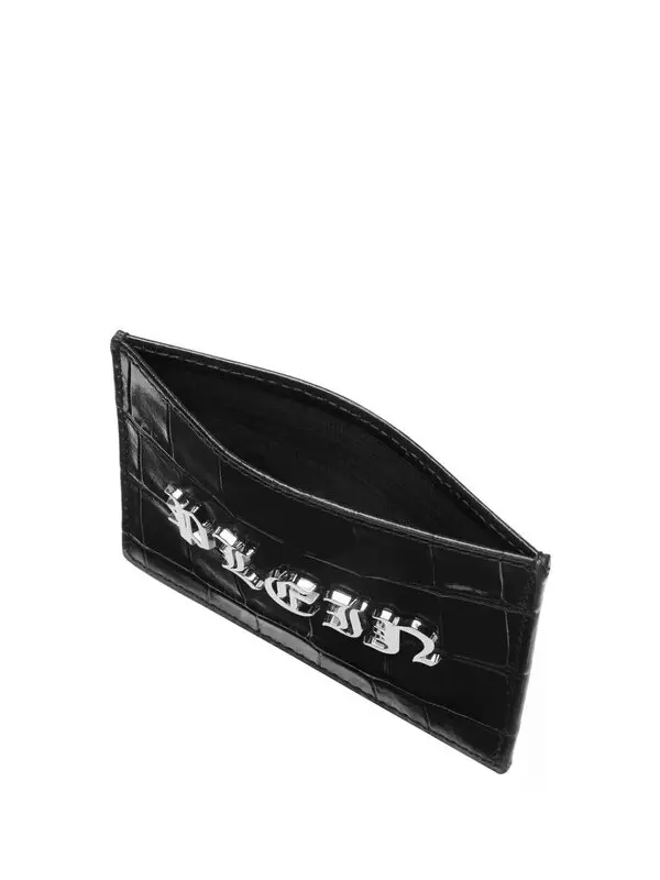 Philipp Plein Gothic Plein Crocodile-embossed Cardholder