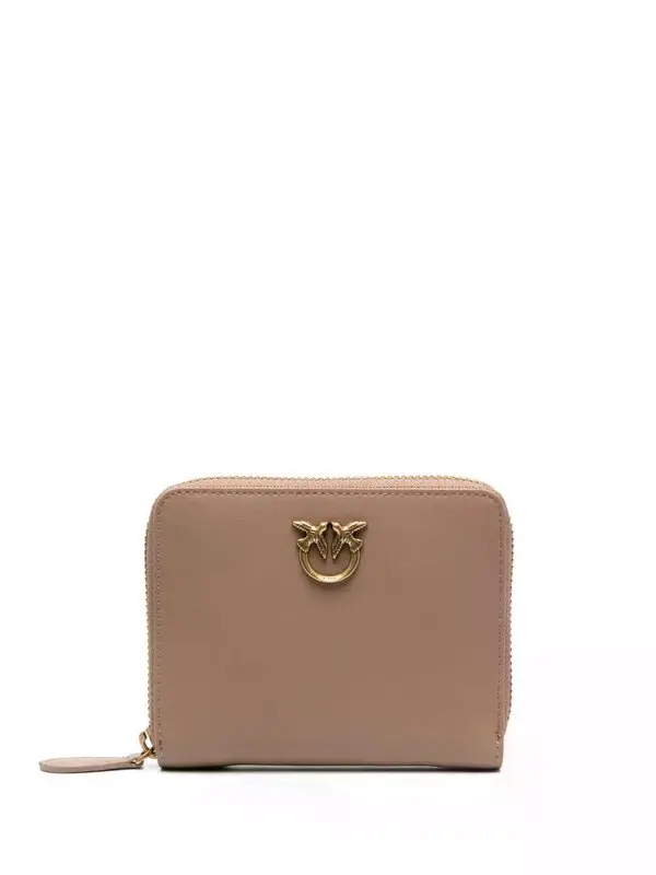 Pinko Taylor Leather Wallet - Neutrals