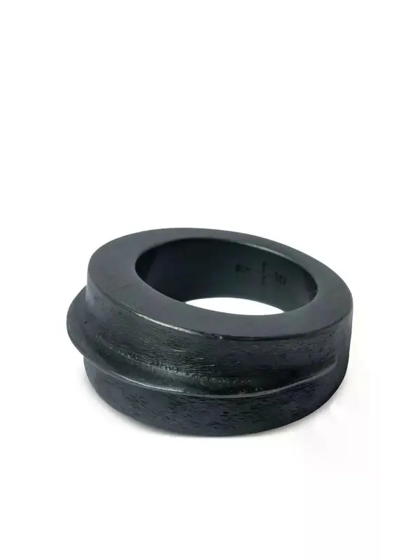 PARTS OF FOUR Foldform Crescent Sterling-silver Ring - Black