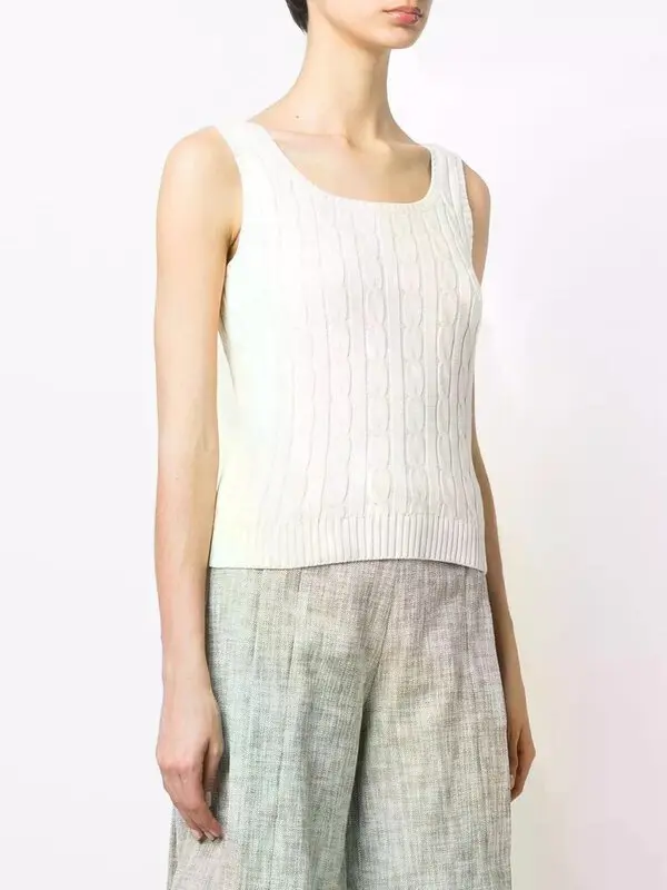 Ralph Lauren Cable-knit Scoop-neck Top