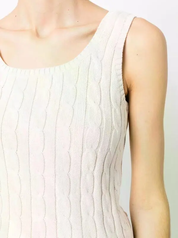 Ralph Lauren Cable-knit Scoop-neck Top