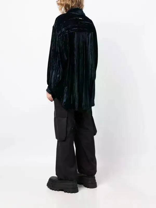 Palm Angels Velvet Crinkled Shirt