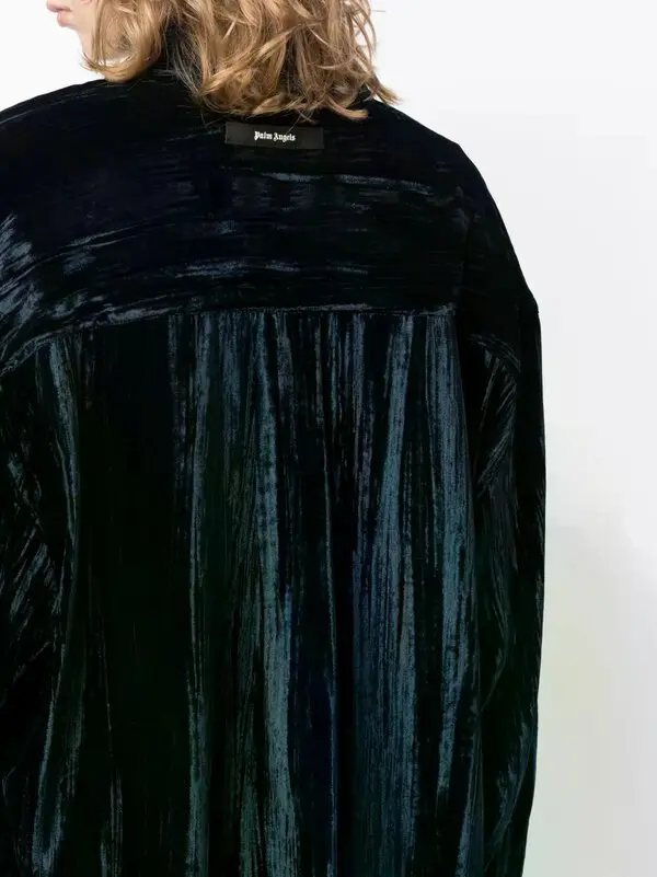 Palm Angels Velvet Crinkled Shirt
