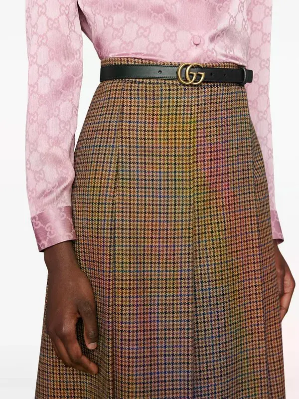 Gucci Double G Buckle Leather Belt