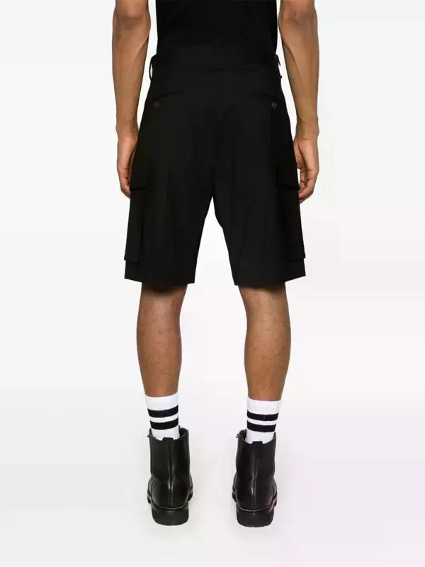 Dsquared2 Pleated Virgin Wool Cargo Shorts