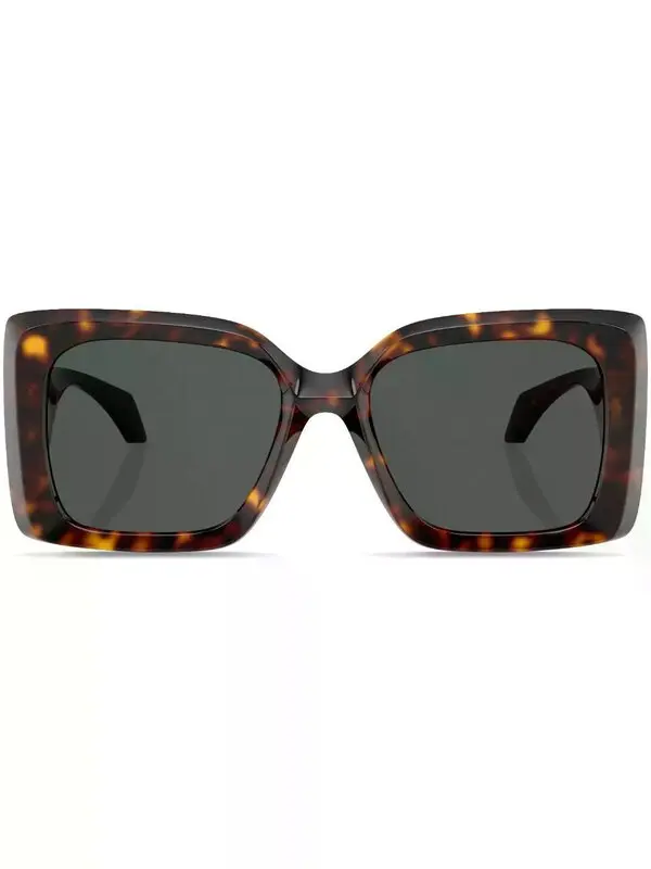 Versace Medusa Plaque Oversized Sunglasses - Brown