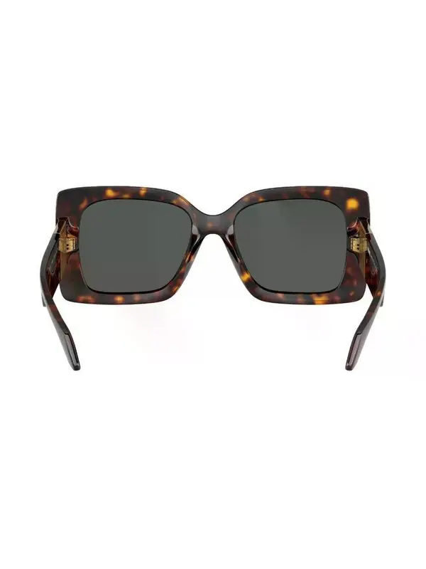 Versace Medusa Plaque Oversized Sunglasses - Brown