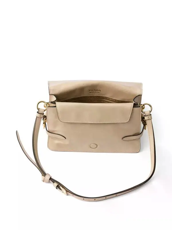 Prada Leather Shoulder Bag - Neutrals