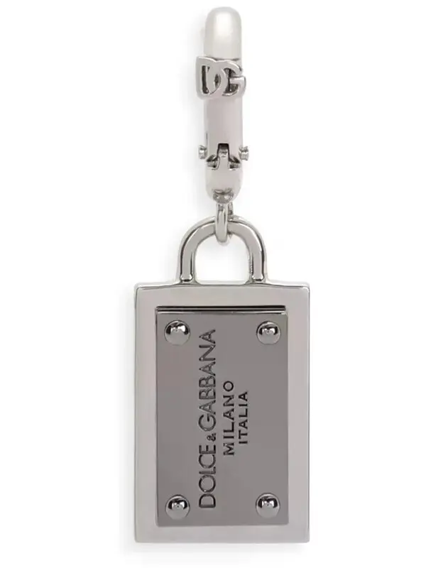 Dolce & Gabbana Logo-plaque Keyring - Silver