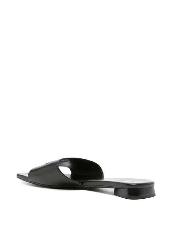 Balenciaga Duty Free Leather Sandals - Black
