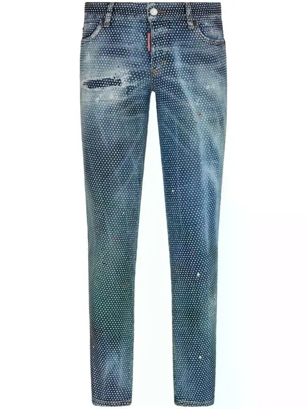 Dsquared2 Sailor Crystal-embellished Slim Jeans