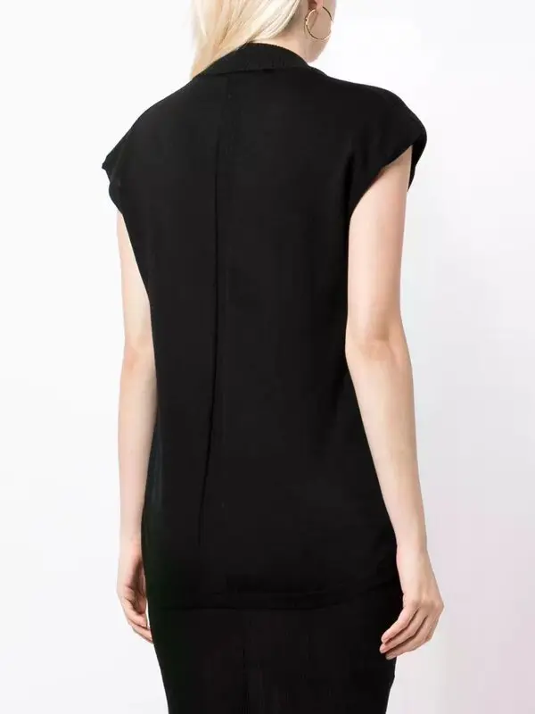 Rick Owens V-neck Sleeveless Wool Top