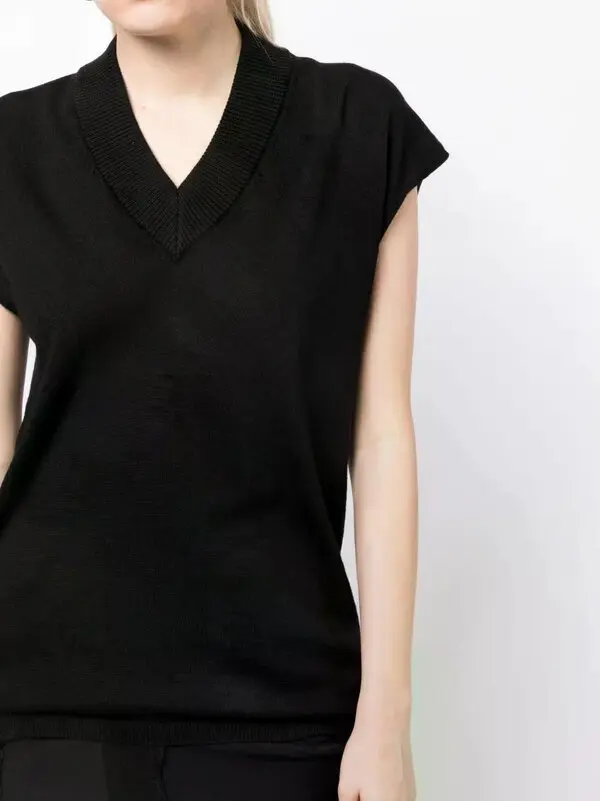 Rick Owens V-neck Sleeveless Wool Top