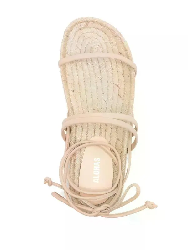 ALOHAS Rayna Lace-up Sandals With Rope Sole