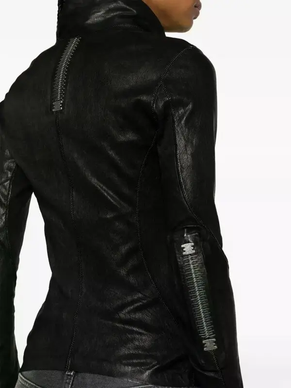 ISAAC SELLAM EXPERIENCE Zip-detail Leather Jacket