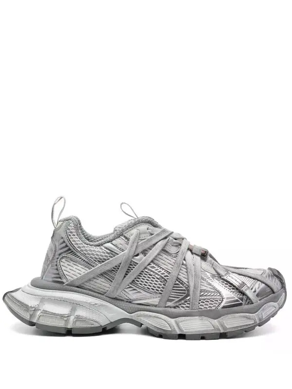 Balenciaga 3xl Extreme Lace Up Sneakers - Silver