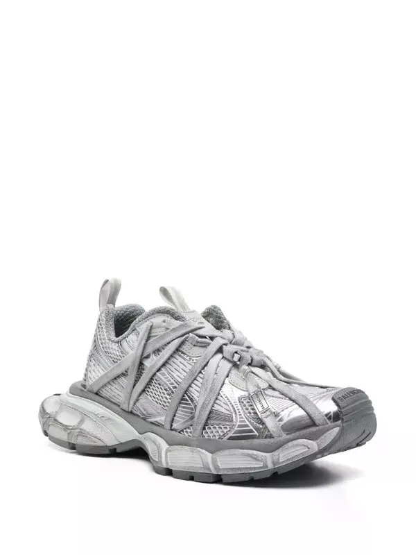 Balenciaga 3xl Extreme Lace Up Sneakers - Silver