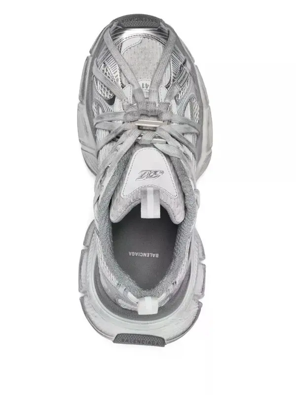 Balenciaga 3xl Extreme Lace Up Sneakers - Silver