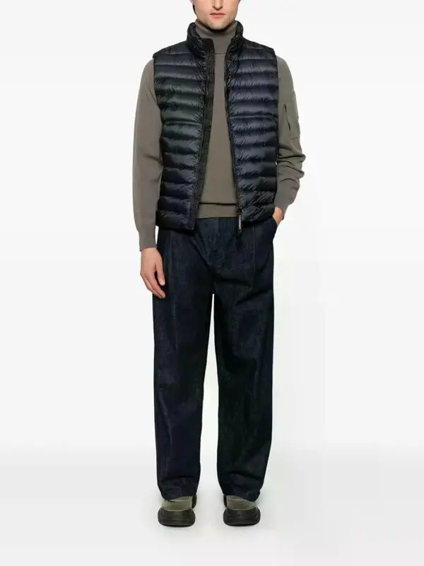 C.P. COMPANY Virgin Wool Blend Roll Neck Sweater - Grey