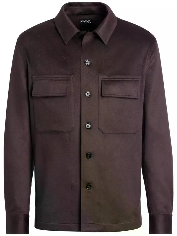 Zegna Alba Oasi Cashmere Overshirt - Red