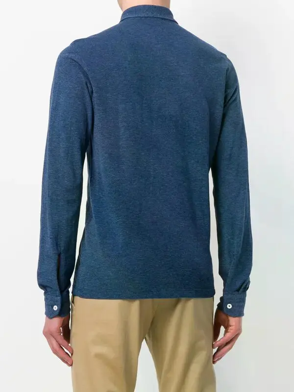 BARBA NAPOLI Long Sleeve Polo Shirt