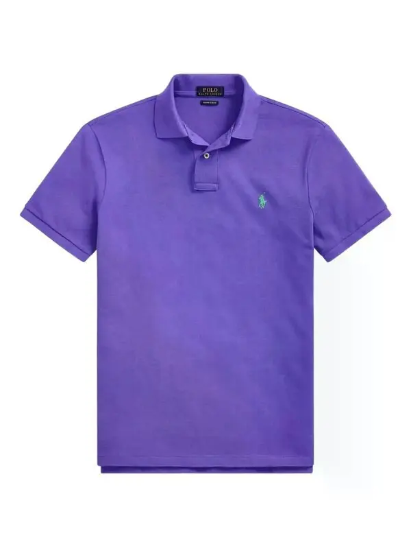 Polo Ralph Lauren Cotton Polo Shirt With Signature Pony Motif - Purple