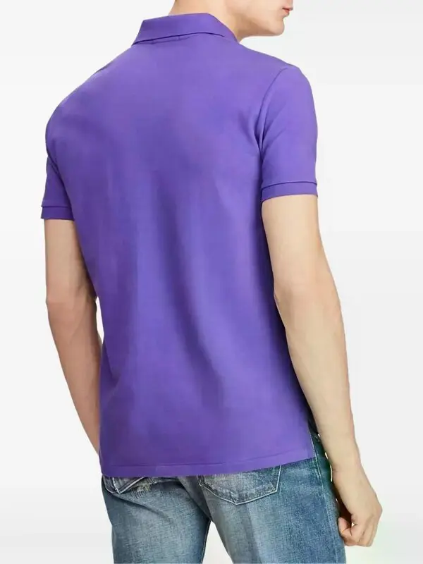 Polo Ralph Lauren Cotton Polo Shirt With Signature Pony Motif - Purple