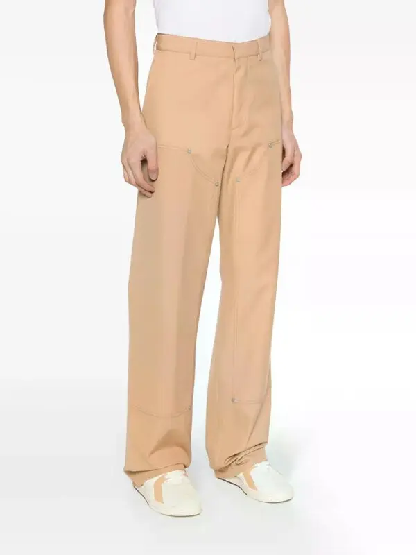 Palm Angels Logo-embroidered Straight Trousers