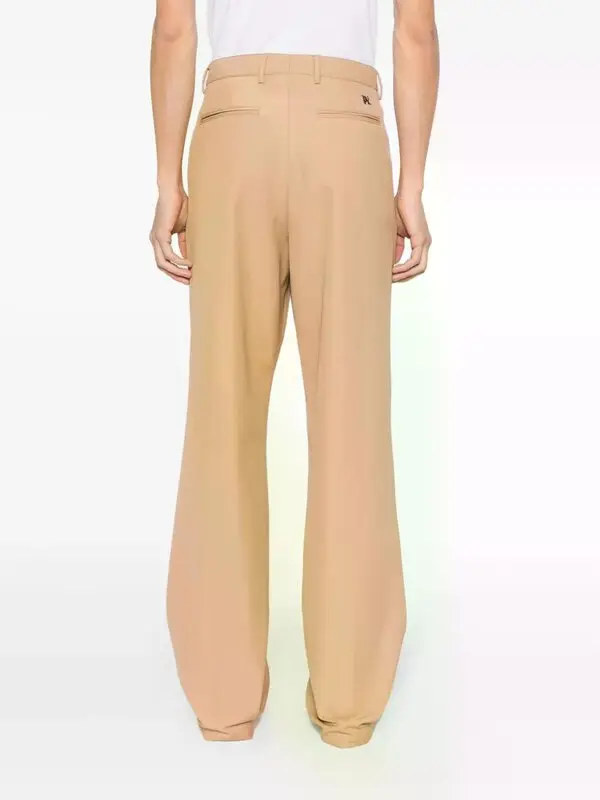 Palm Angels Logo-embroidered Straight Trousers