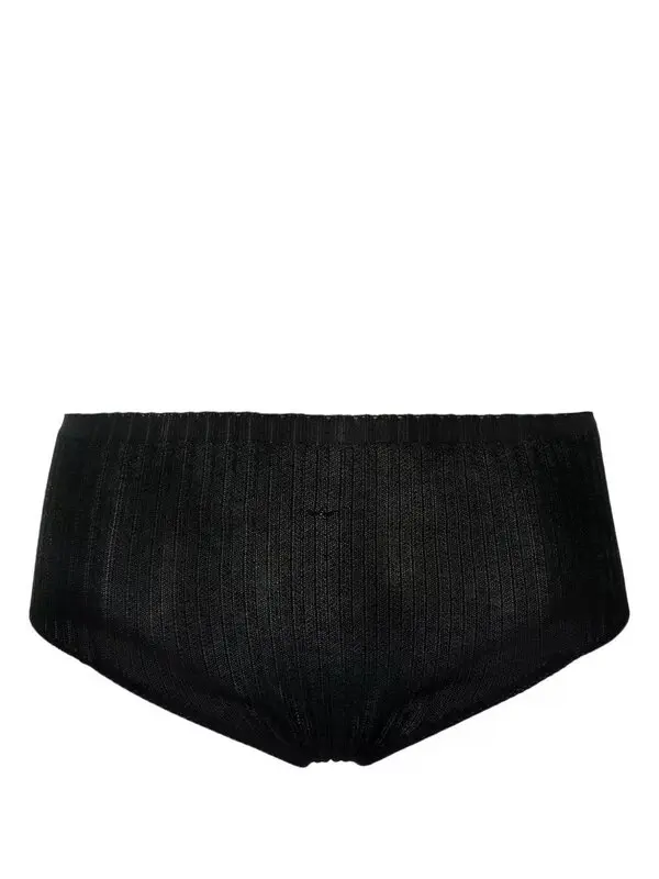 A. ROEGE HOVE Ribbed Knitted Briefs - Black