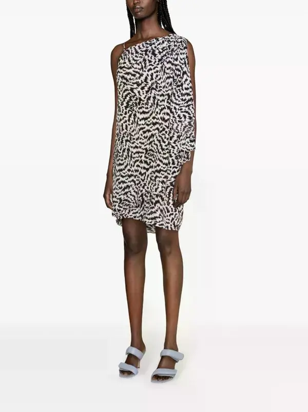 Karl Lagerfeld Elektrika-print Draped Minidress