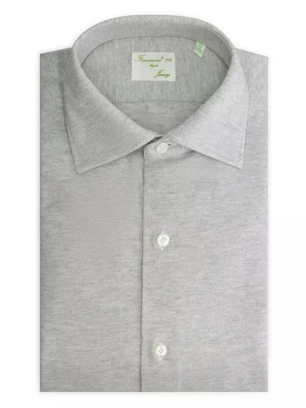 FINAMORE 1925 Long-sleeved Mélange Shirt