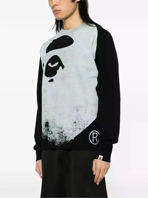 A BATHING APE Faded-print Sweater