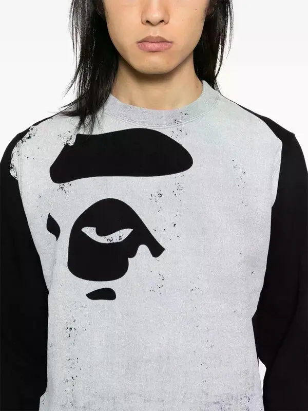 A BATHING APE Faded-print Sweater
