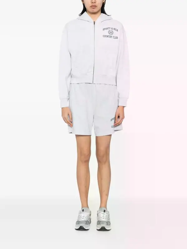 SPORTY & RICH Varsity Crest Gym Shorts