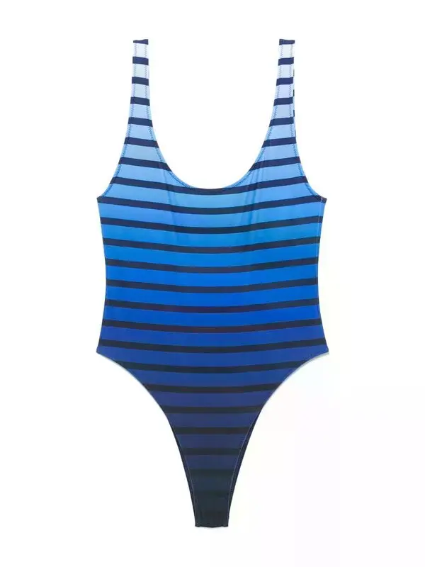 JEAN PAUL GAULTIER Striped Swimsuit - Blue