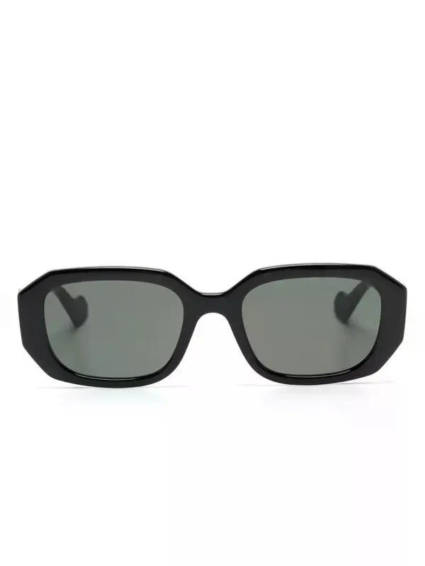 Gucci Double-g Geometric-frame Sunglasses - Black
