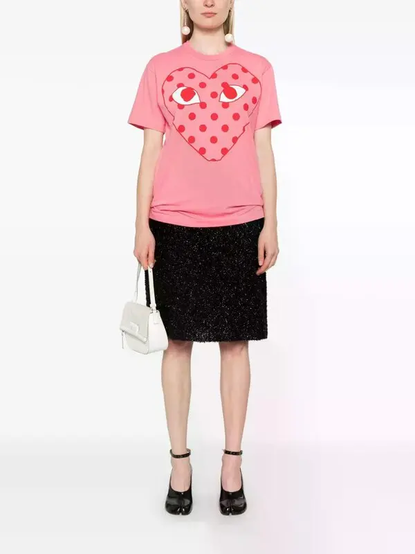 Play Comme Des Garcon Heart-print T-shirt