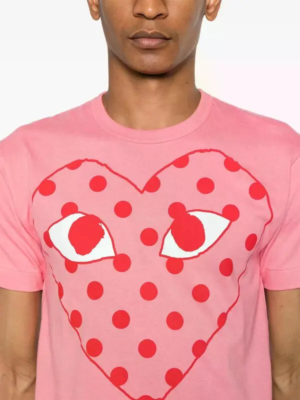 Play Comme Des Garcon Heart-print T-shirt