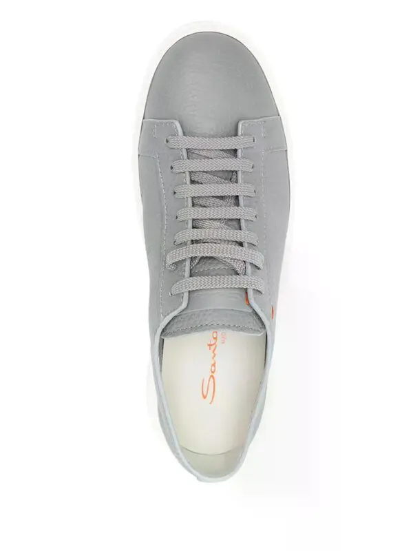 Santoni Leather Sneakers - Grey